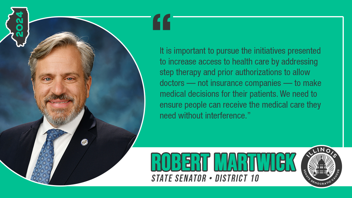 Martwick looks forward to health care initiatives - Senator Robert Martwick